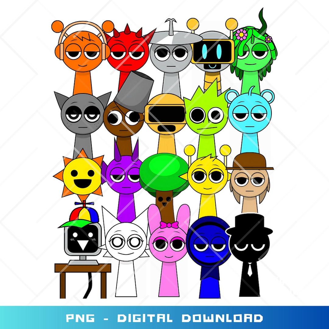 Sprunki Png, Sprunki Sublimation Instant Download, Gamer Sublimation ...