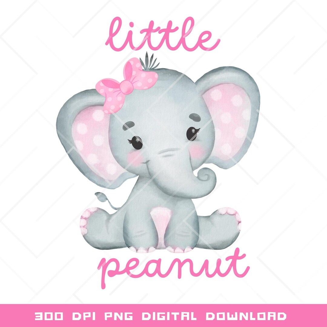 Baby Elephant Png | Baby Girl Elephant Png Pink Elephant Baby Shower ...