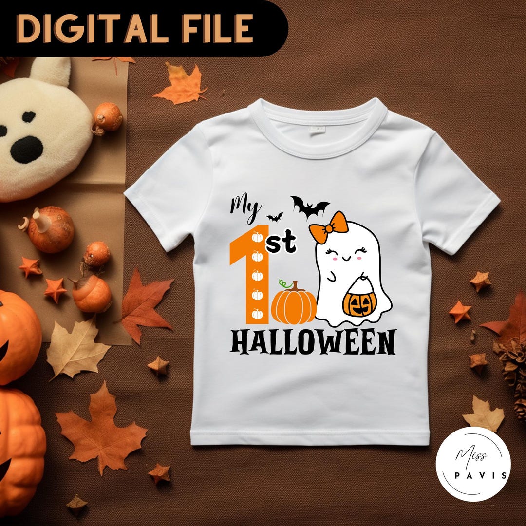 My First Halloween PNG, 1st Pumpkin Halloween, Baby Boo Ghost, Pumpkin ...