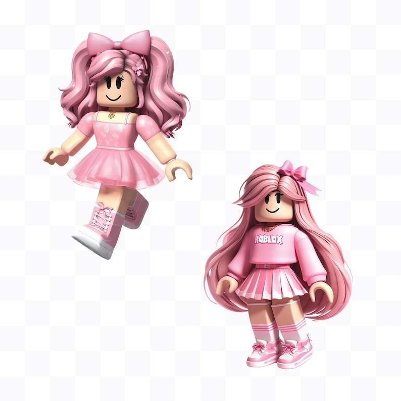 Roblox Girls PNG, Roblox Pink Girls, Roblox Party Favors, Roblox ...