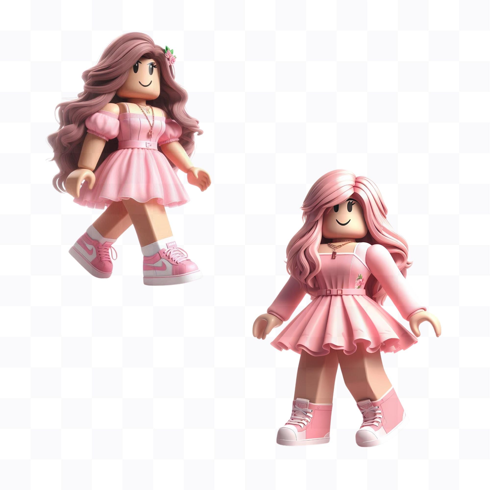 Roblox Girls PNG, Roblox Pink Girls, Roblox Party Favors, Roblox ...