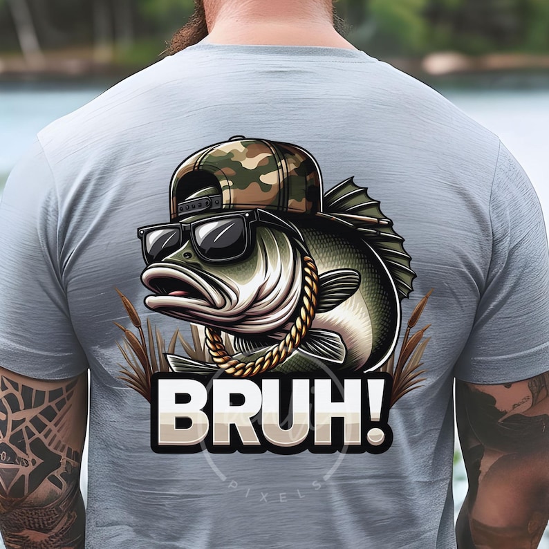 Bruh Fish Png, Funny Largemouth Bass Fishing PNG, Funny Fishing Png ...