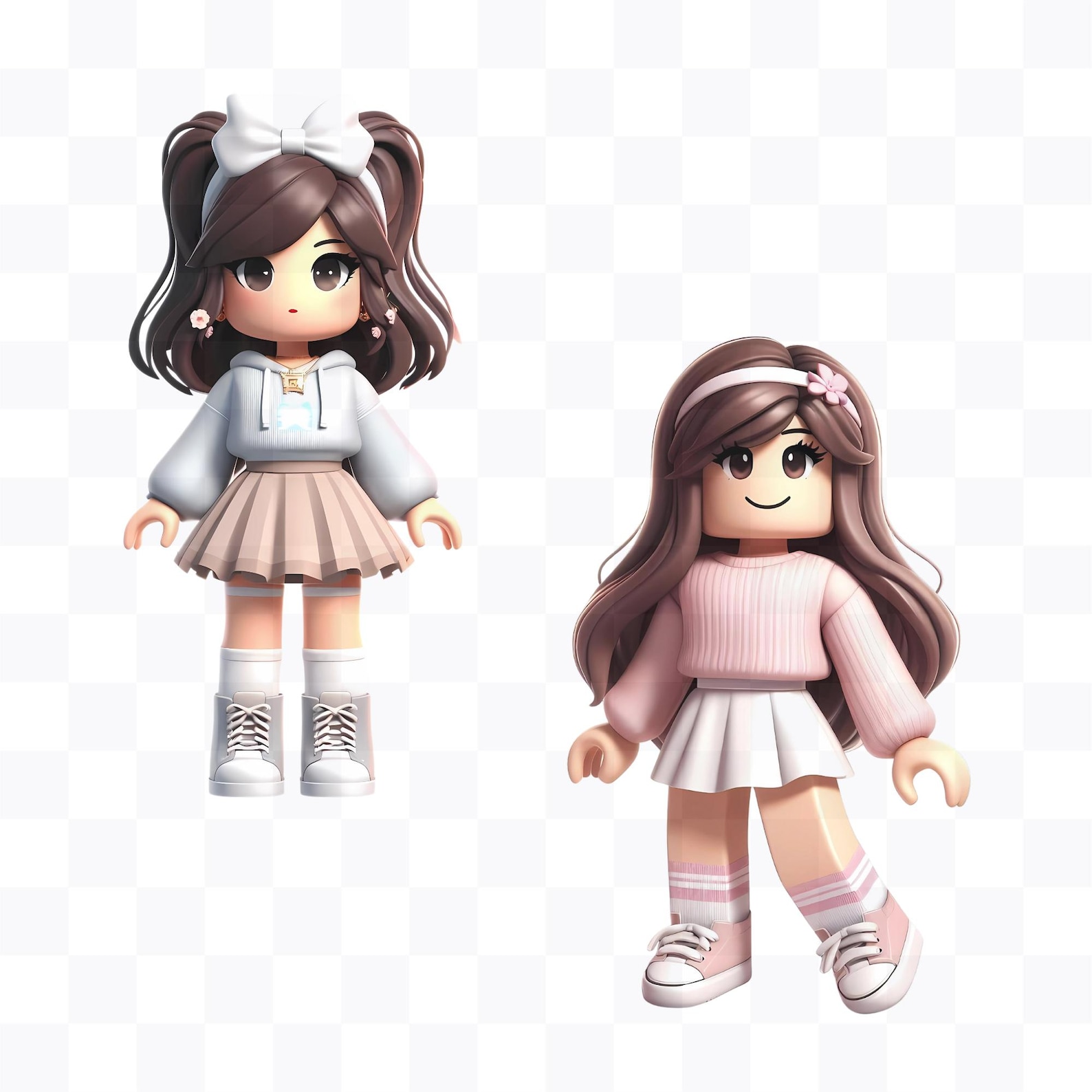 Roblox Girls PNG, Roblox Girl Clipart, Cute Roblox Girls, Roblox Party ...