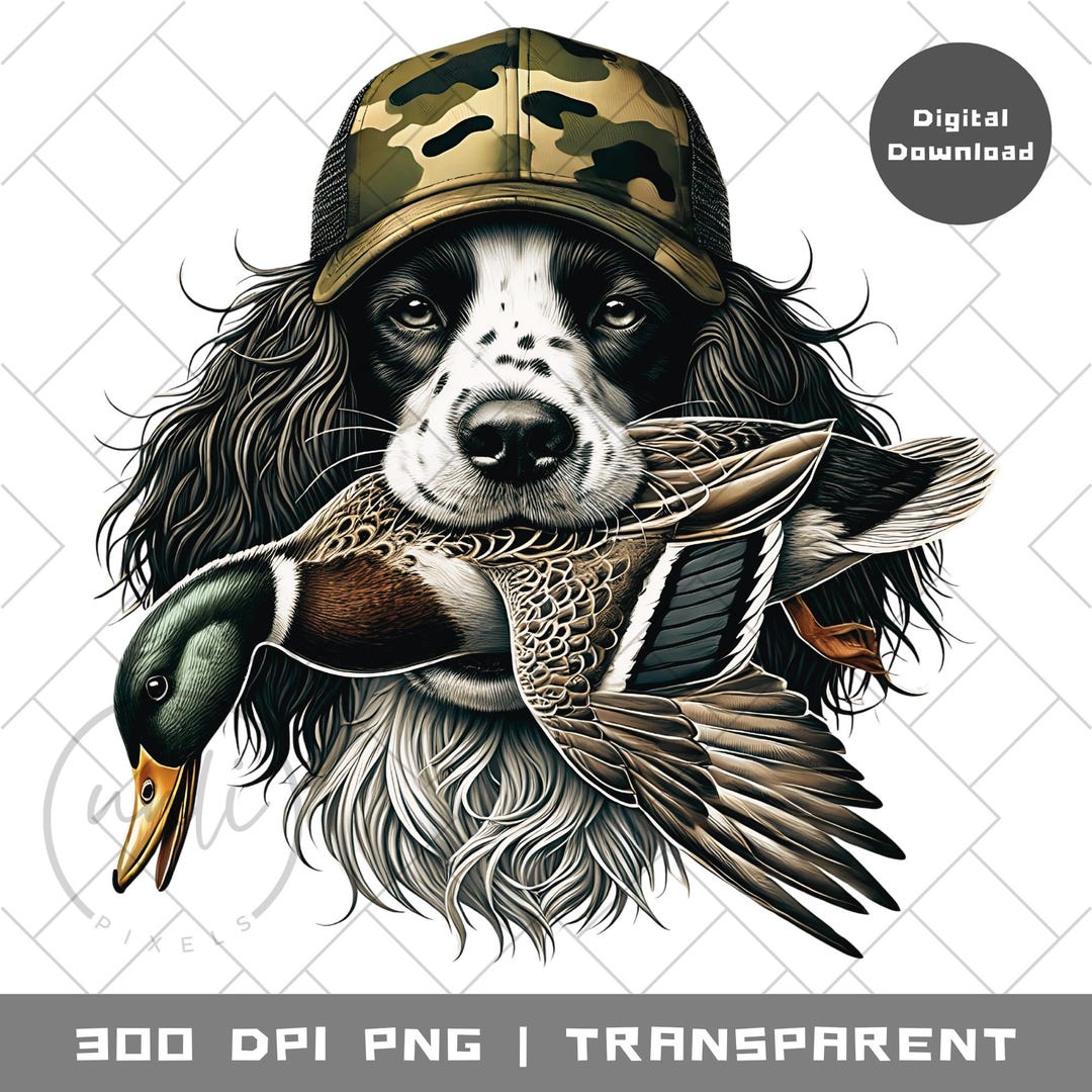 Boykin Spaniel Hunting Dog Png, Mallard Duck Hunting Sublimation, Dog ...