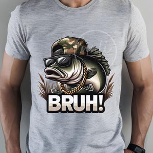 Bruh Fish Png, Funny Largemouth Bass Fishing PNG, Funny Fishing Png ...