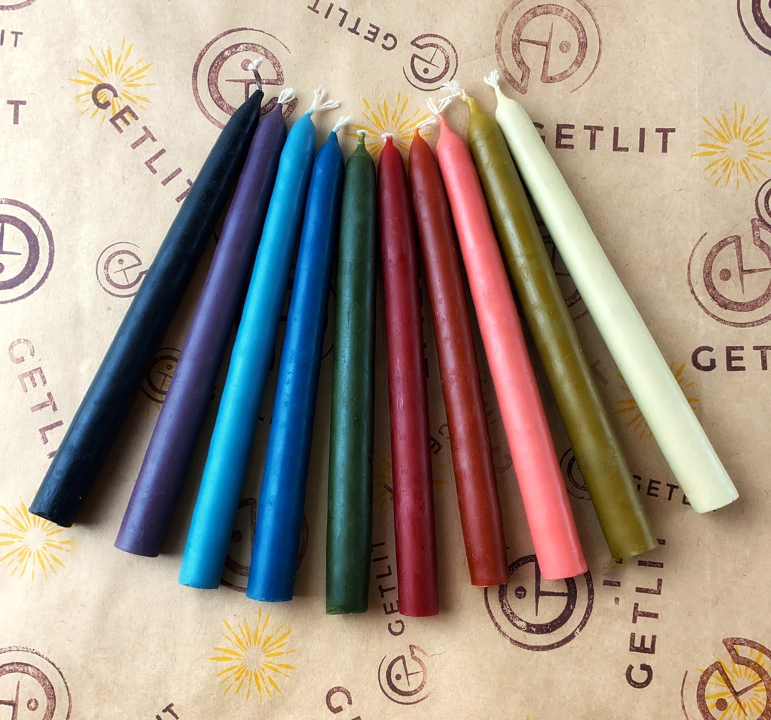 BEESWAX TAPERS Handmade Dinner Table Decor Votive Candles Tall Candles ...