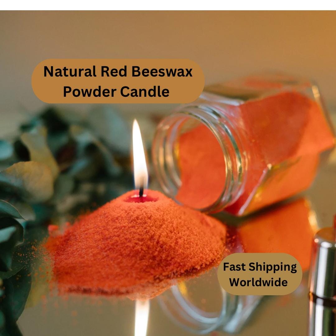 RED BEESWAX SAND Natural Candle Powder for Relaxation and Wellness Eco ...