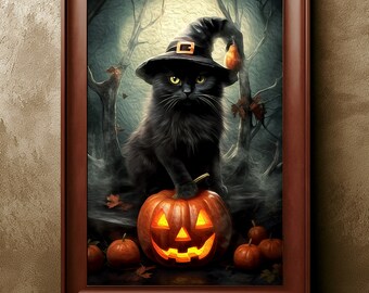 Ghost and Pumpkin Halloween Wall Art Print Ghost Home Decor - Etsy