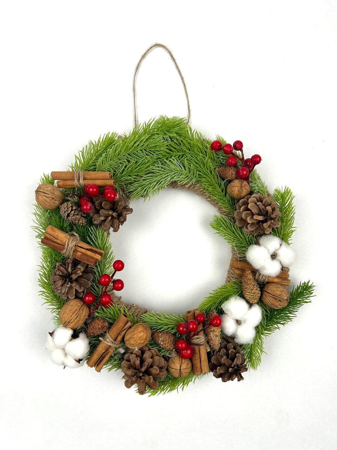 Handmade New Year's Door Wreath: Festive Home Decor - Etsy