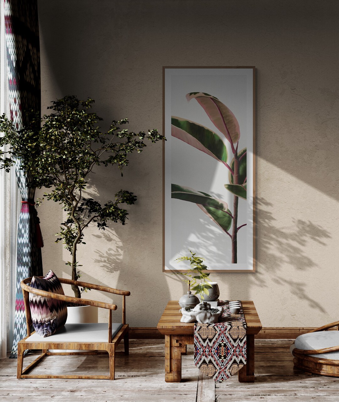 Leafs Poster Long Rectangular Green Leafs - Etsy