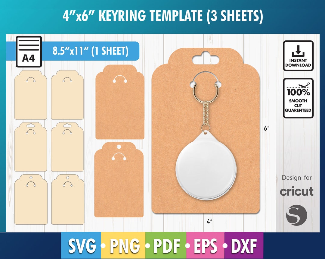 Keychain Display Card Svg, Keyring Display Card , Keychain Packaging ...