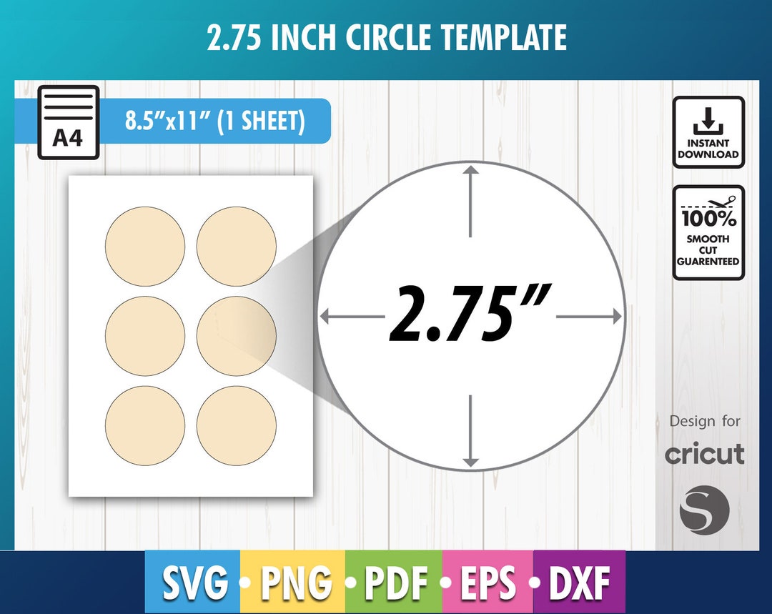 2.75 Inch Circle Template, 2.75" Round Sticker, Multipurpose Labels ...