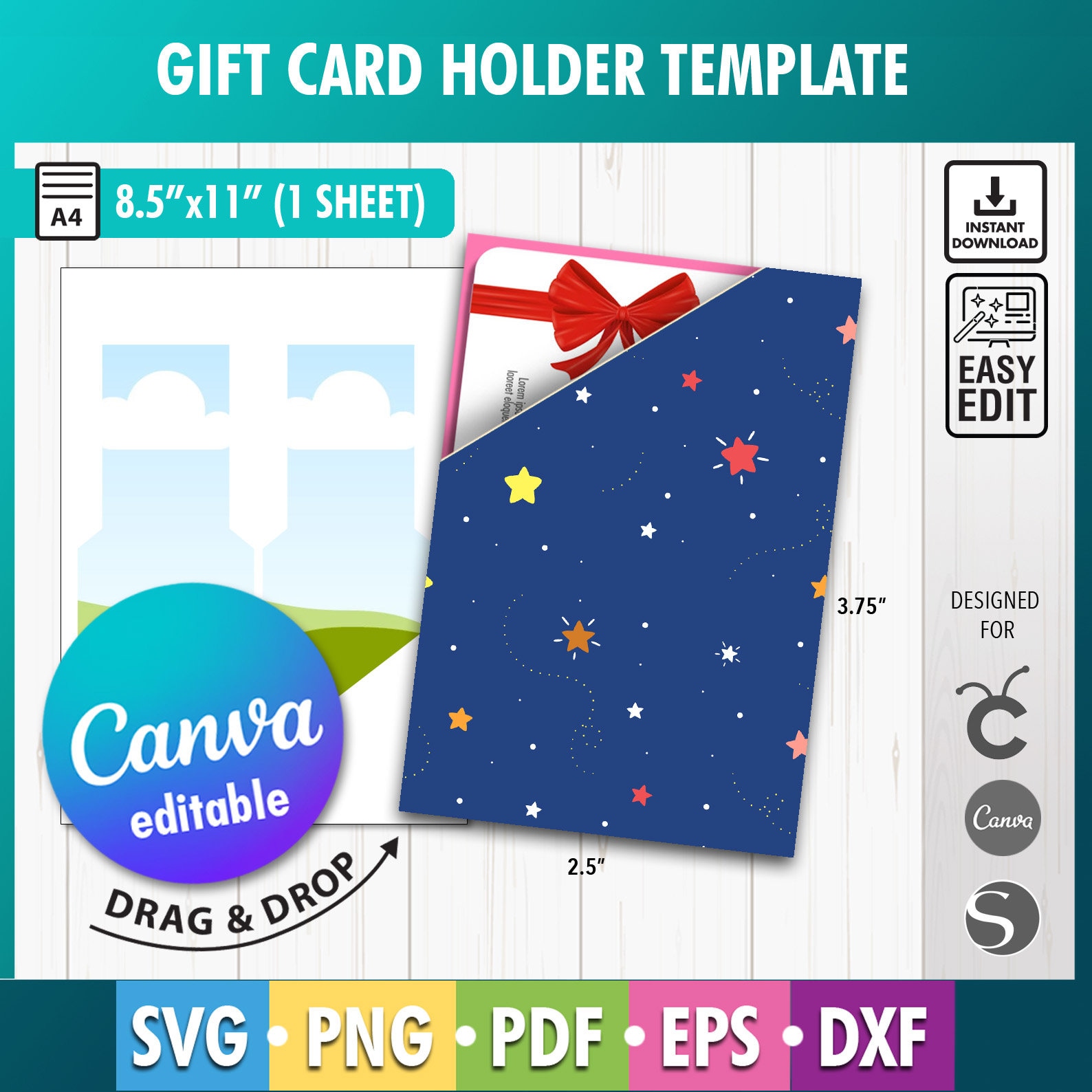 Canva Envelope Svg, Money Envelope, Canva Gift Card Envelope, Party ...