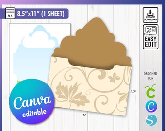 Canva Editable Money Envelope Template, Cash Envelope Template for ...