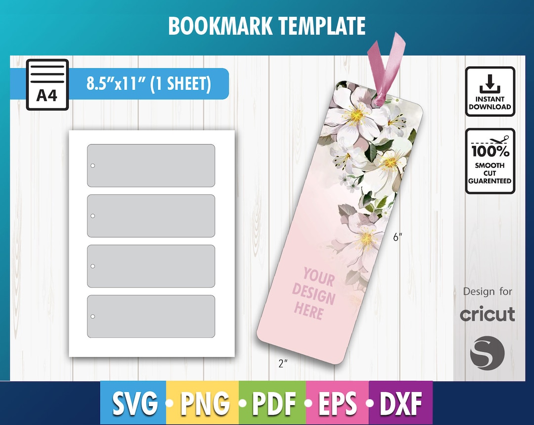 Bookmark Svg, Bookmarks Template Svg, Bookmark Printable for Cricut ...