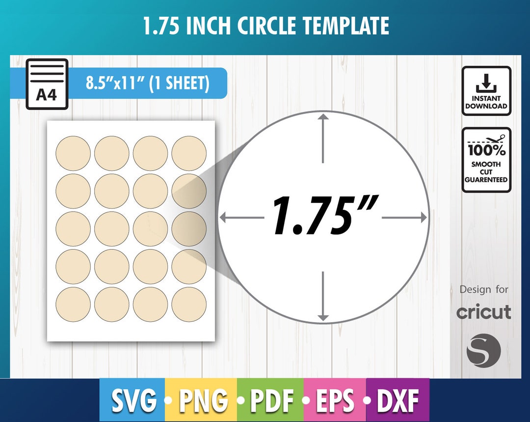 1.75 Inch Circle Template, 1.75" Circle Template, 1.75 Inch Blank ...