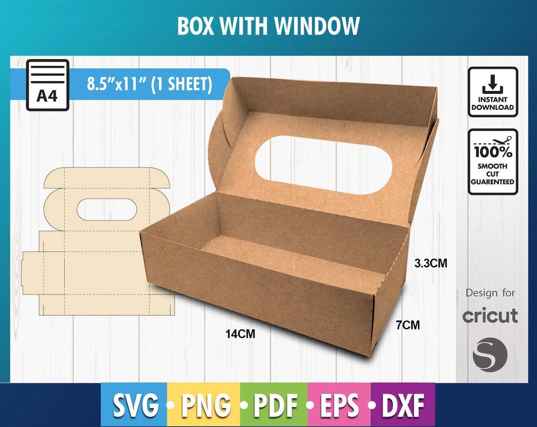 Rectangular Box SVG, Box With Window SVG, Packaging Box SVG, Box ...