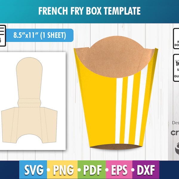French Fry Box - Etsy
