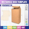 Rectangular Box Template SVG, Gift Box Template, Packaging Box SVG for ...