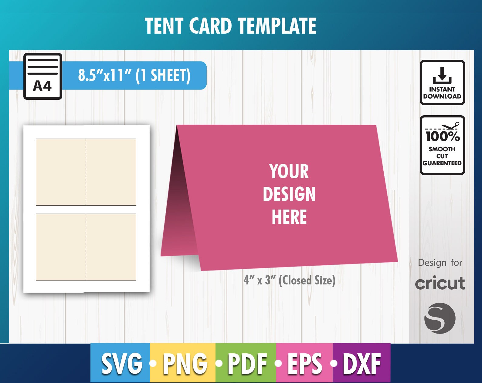 Tent Card Printables, Tent Card Svg, Tent Card Template, SVG, DXF, Eps ...