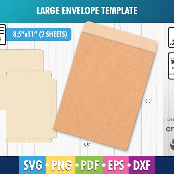 Large Envelope Template - Etsy