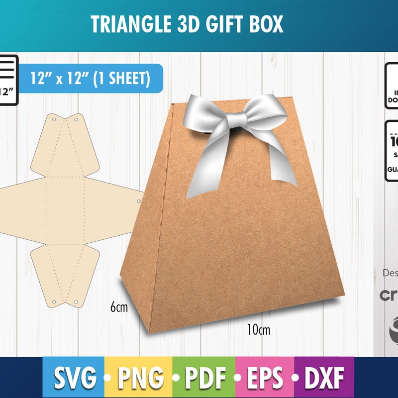 Paper Triangle Box Svg - Etsy