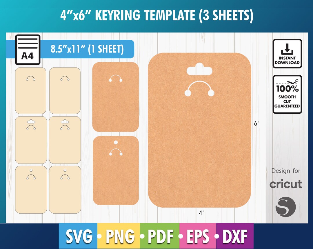 Keychain Display Card Svg, Keyring Display Card , Keychain Packaging ...