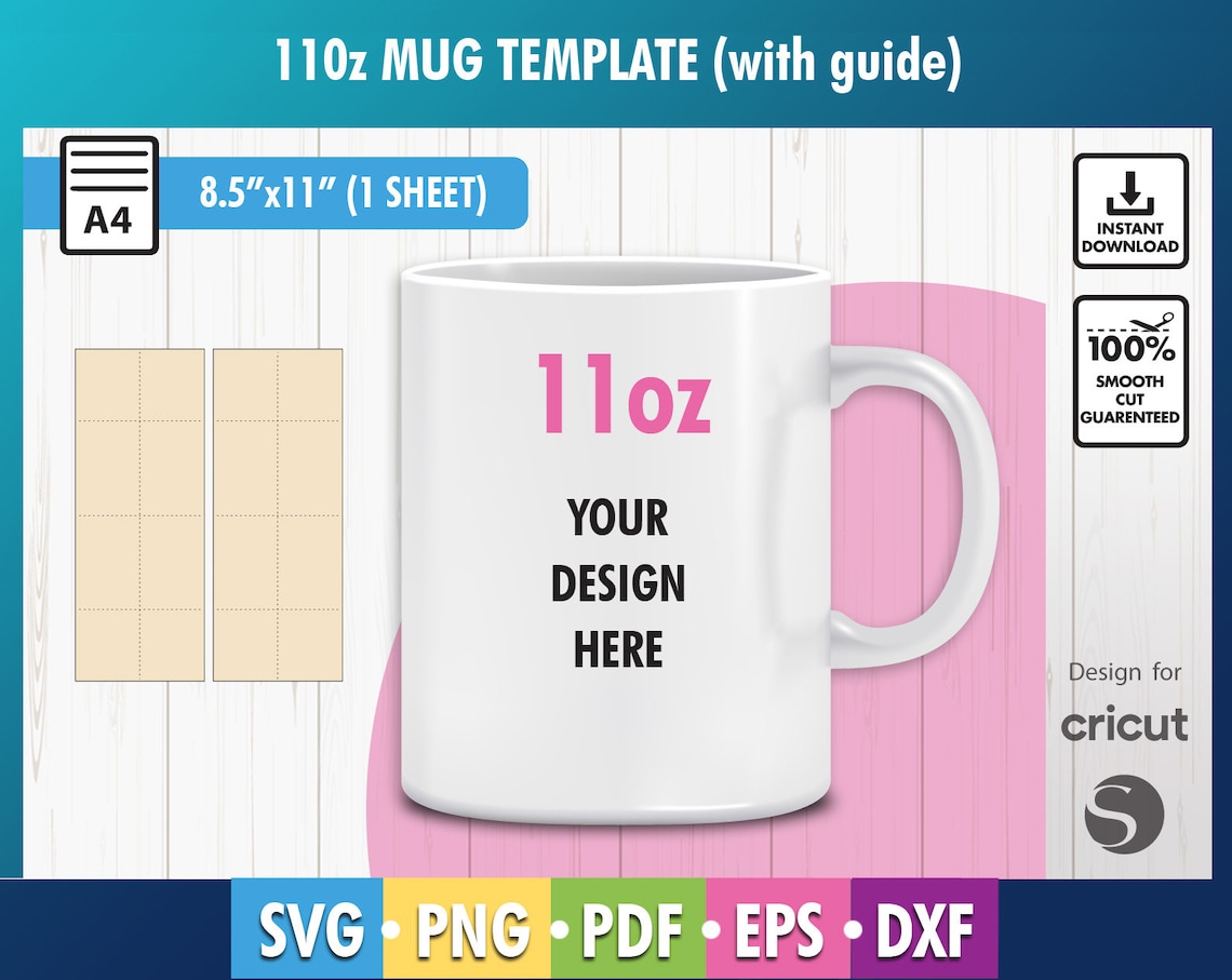 11 Oz Mug Template, 11oz Mug Full Sublimation Templates, Mug Template ...