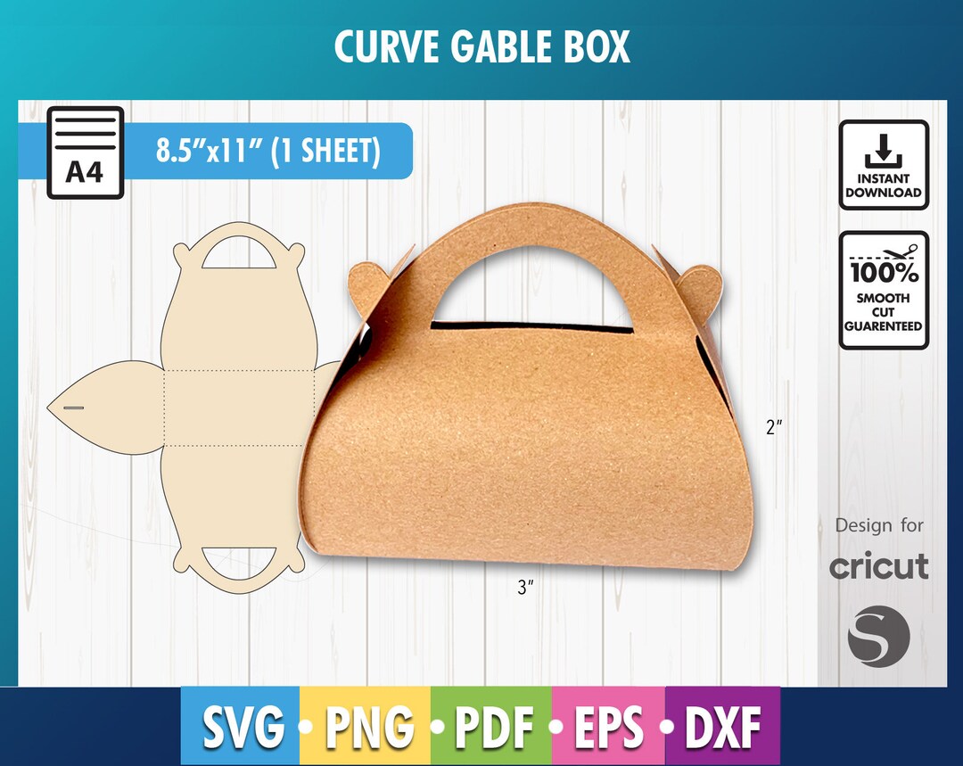 Gable Box Template, Party Gable Box Template, Box Svg, Gift Box Svg ...