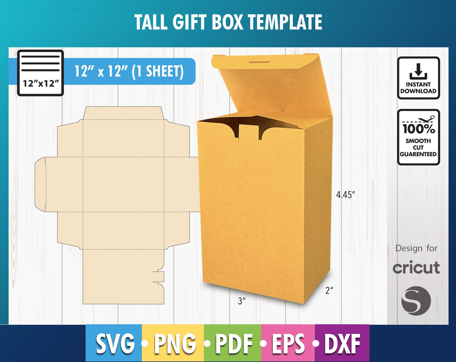 Box Template SVG Gift Box SVG Party Favor Box SVG Wedding - Etsy