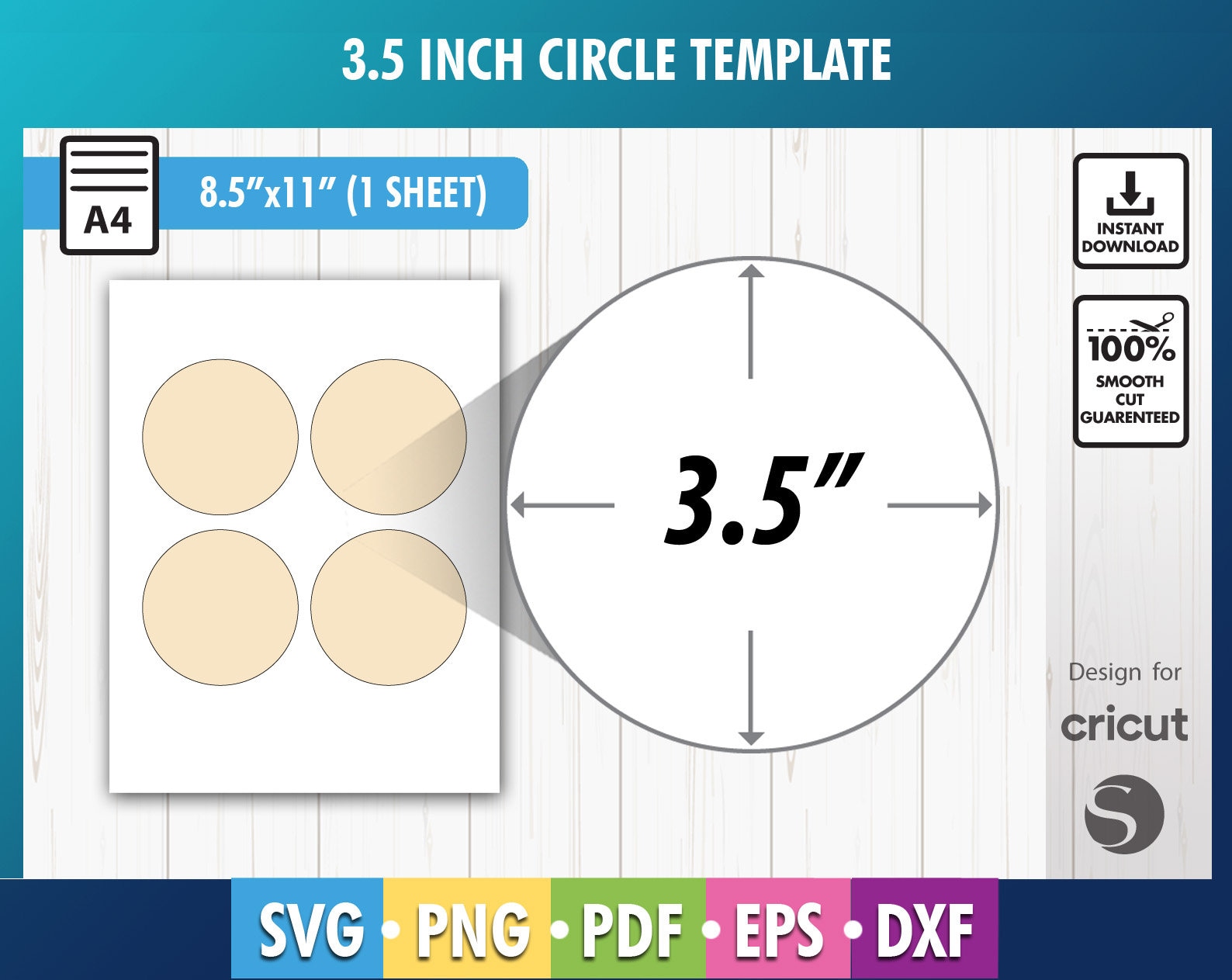 3.5 Inch Circle Template,3.5" Round Sticker, Multipurpose Labels ...