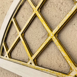 Farmhouse Half Moon Wooden Wall Window Arch Wood Cathedral Window - Etsy