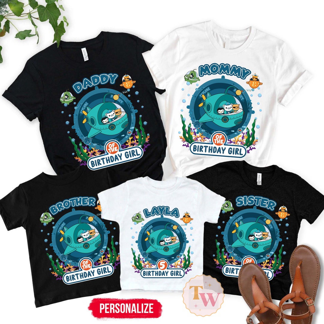 Octonauts Birthday Shirt, Personalized Octonauts Theme Family Birthday ...