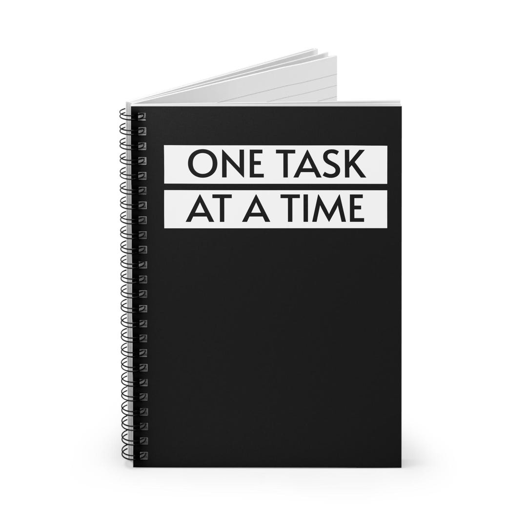 Motivational Spiral Notebook - One Task at a Time, Goal Planner, Work ...