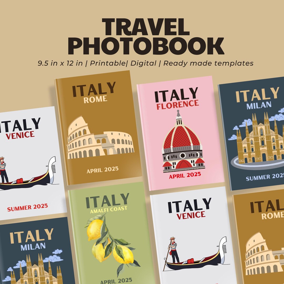 Italy Travel Photobook, Custom Aesthetic Coffee Table Photobook - Etsy