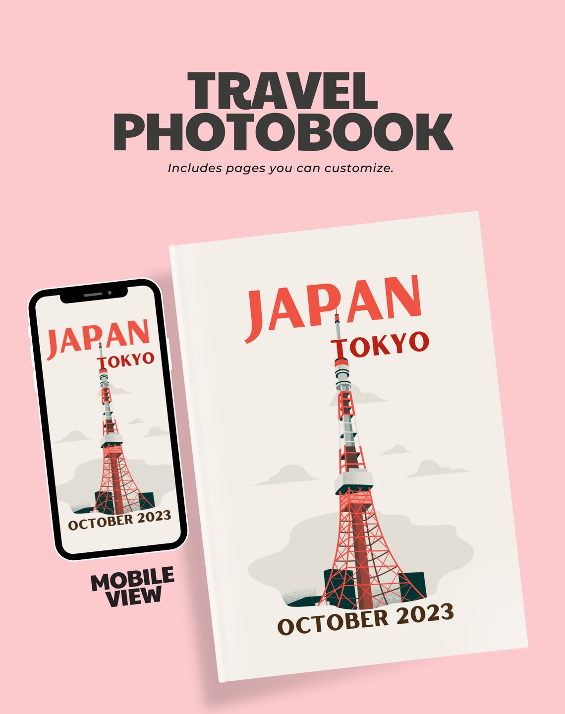 Japan Travel Photobook, Canva Editable, Printable Template, Aesthetic ...