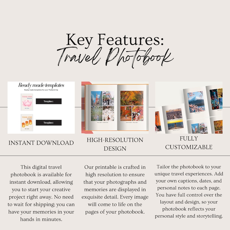 Dubai Travel Photobook Bundle, Canva Editable Aesthetic Coffee Table ...