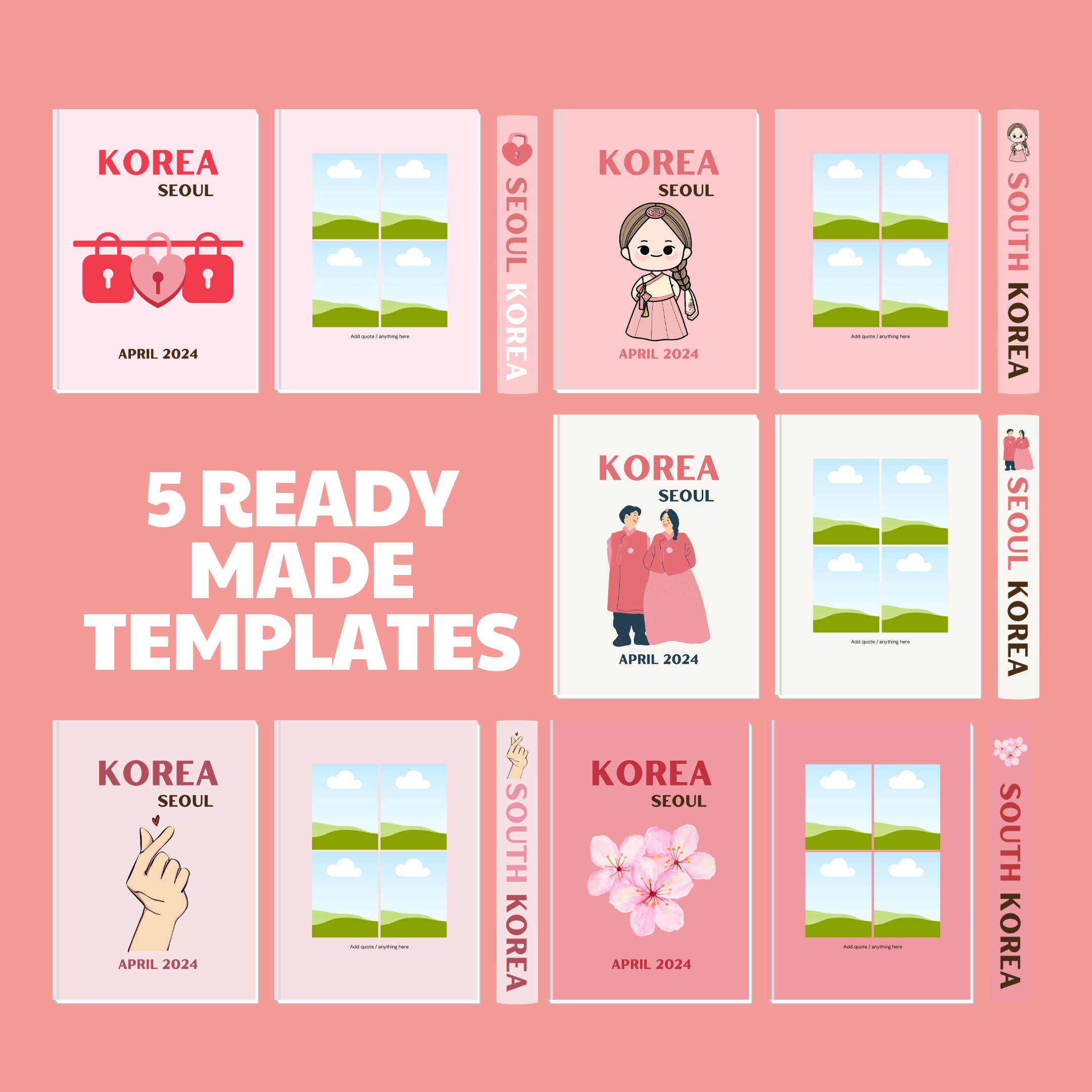 Customizable South Korea Travel Photobook, Personalized, Ready-made ...