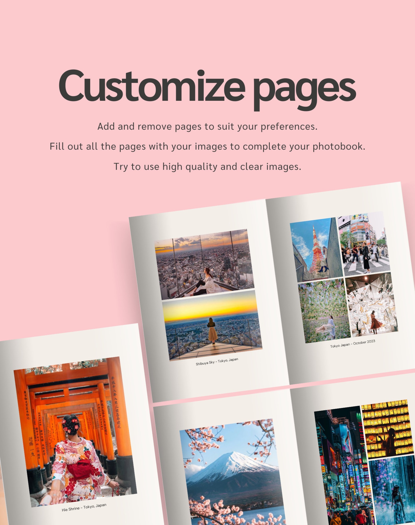 Japan Travel Photobook, Canva Editable, Printable Template, Aesthetic ...