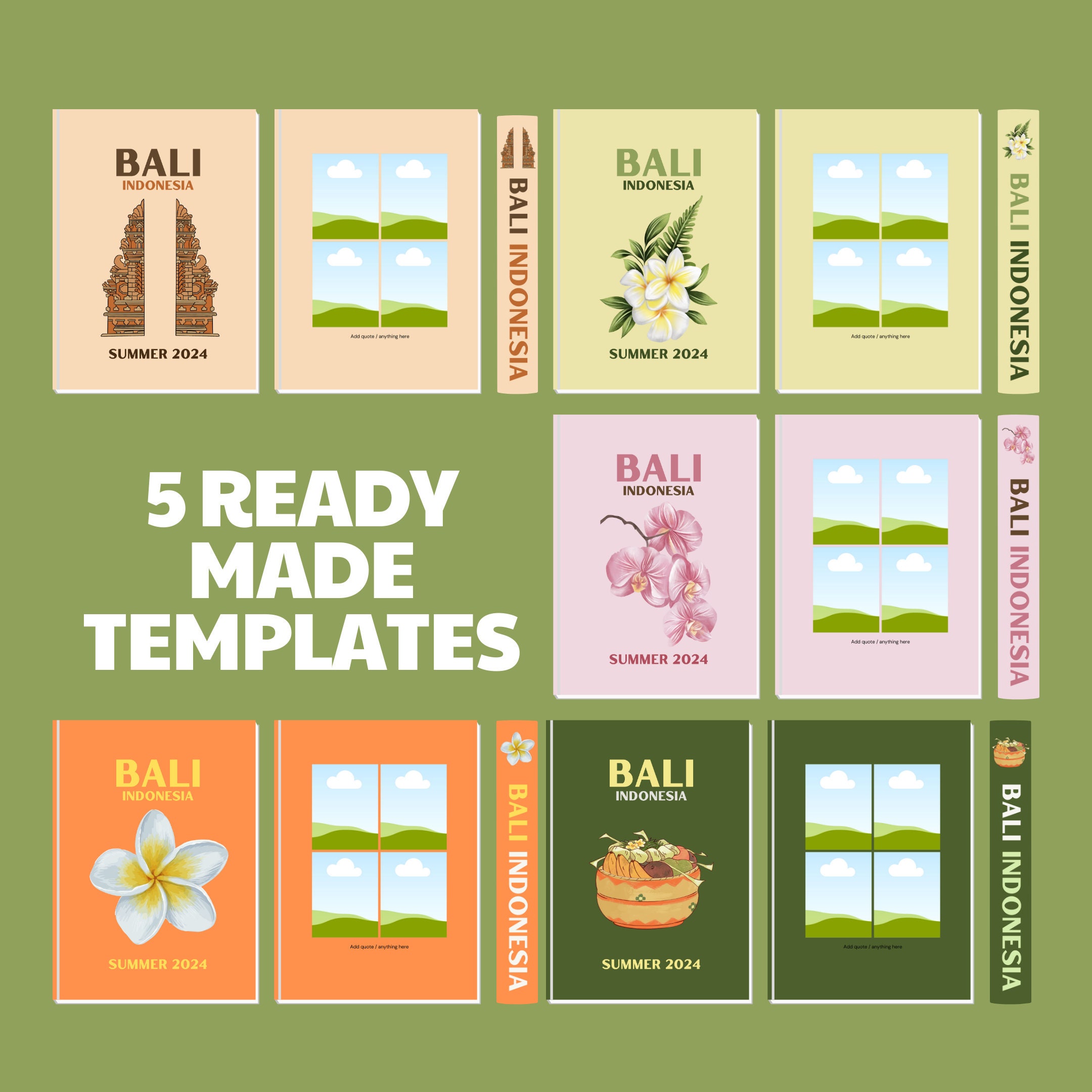 Bali Indonesia Travel Photobook, Custom Aesthetic Coffee Table ...