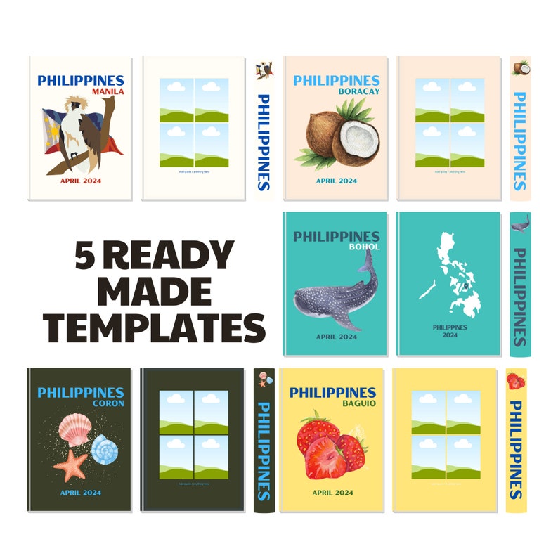 Philippines Travel Photobook Bundle, Canva Template, Aesthetic Coffee ...