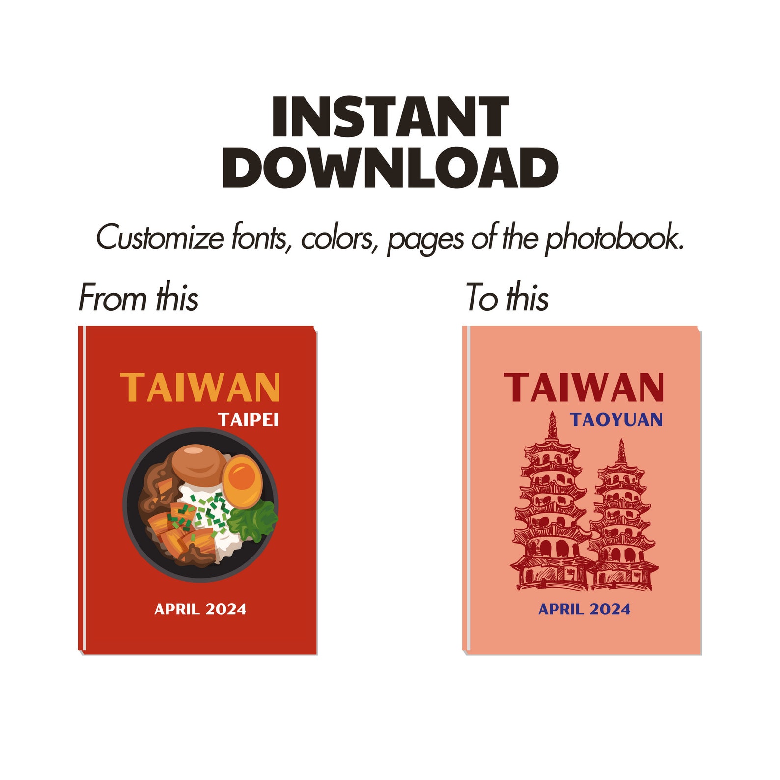 Taiwan Travel Photobook Bundle, Aesthetic Coffee Table Photo Album ...