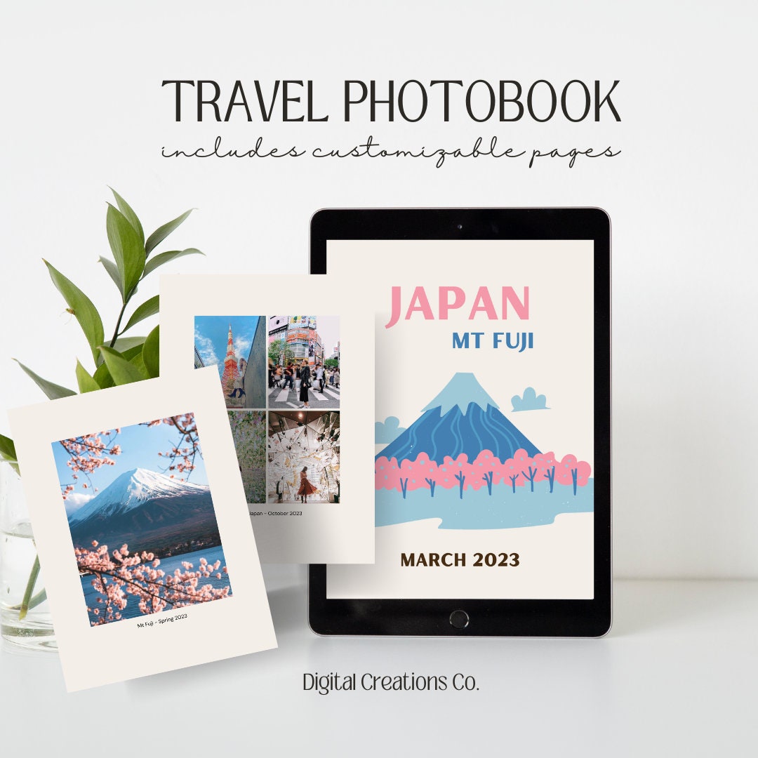 Japan Travel Photobook, Canva Editable, Printable Template, Aesthetic ...