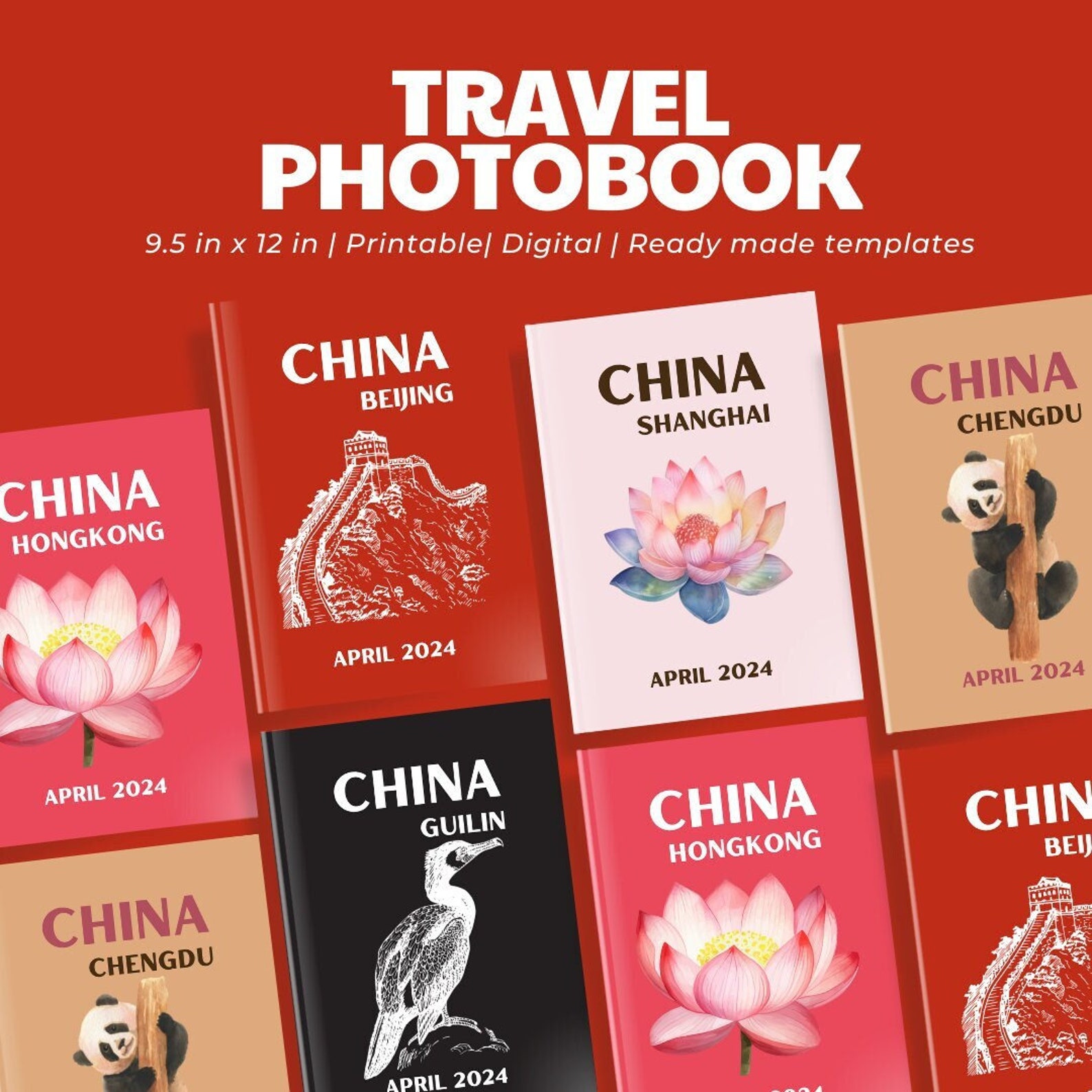China Travel Photobook Bundle, Aesthetic Coffee Table Photo Album ...