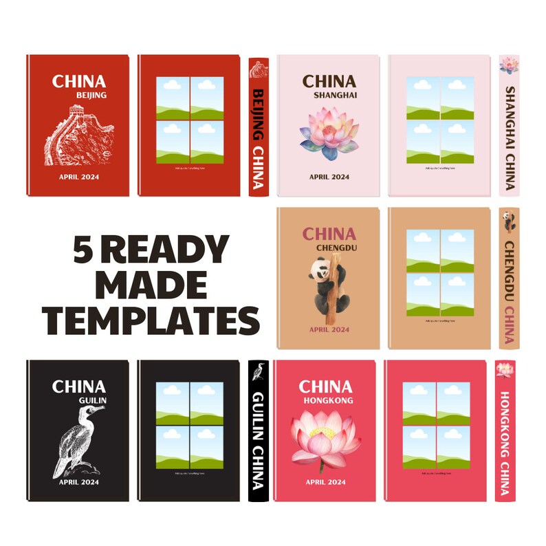 China Travel Photobook Bundle, Aesthetic Coffee Table Photo Album ...
