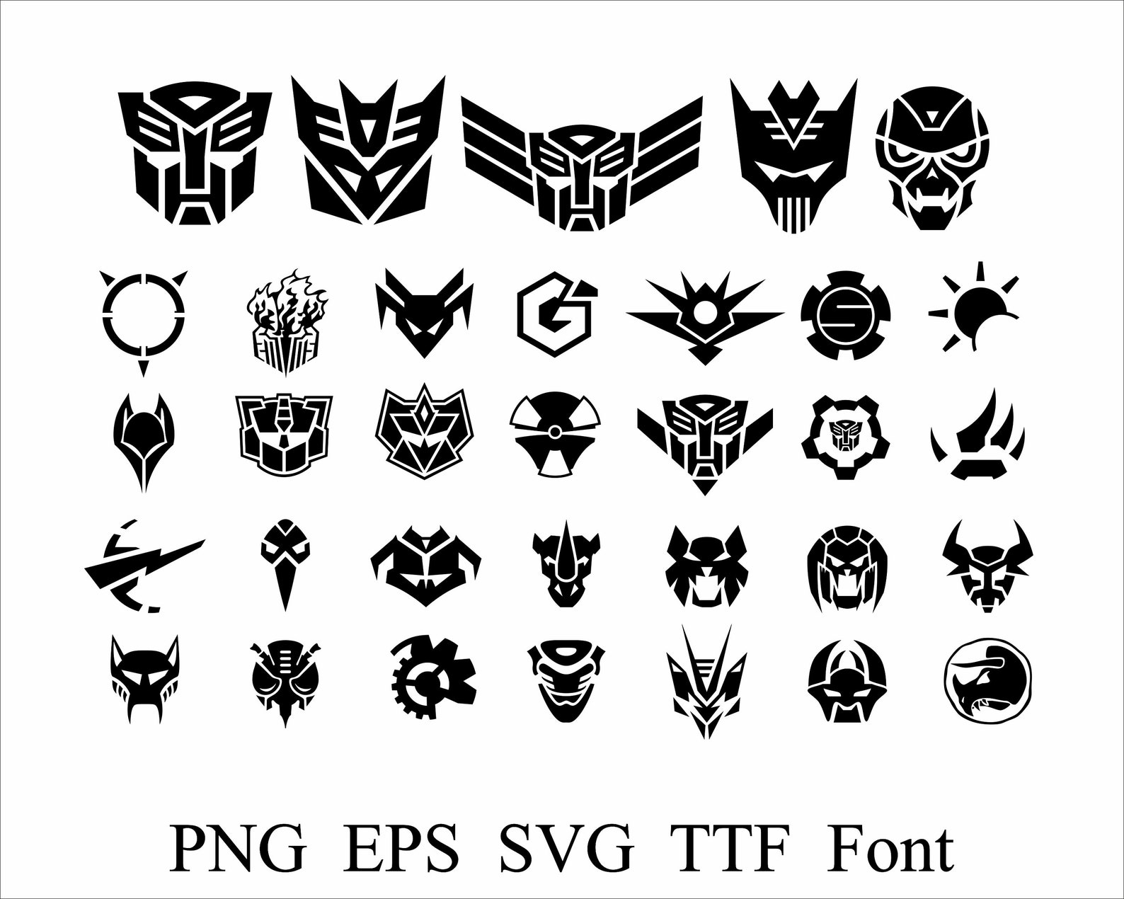 Transform Font Svg Bobot Alphebet Robot Head Svg Transform - Etsy UK
