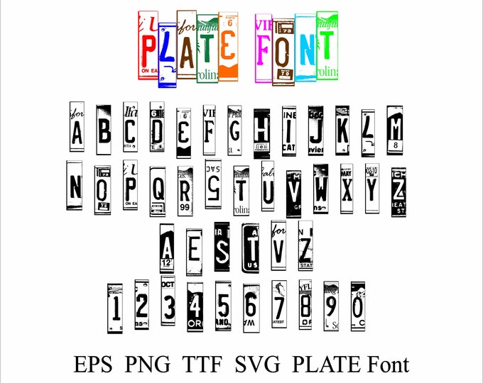 License Plate Alphabet, 101 Letters, License Plate Numbers, PNG, JPG ...