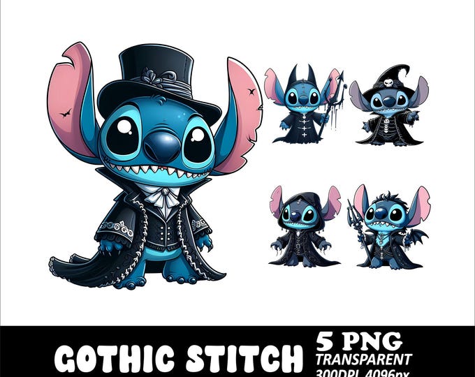 5 PNG Gothic Stitch PNG Dark Stitch Design Splash and Watercolor ...