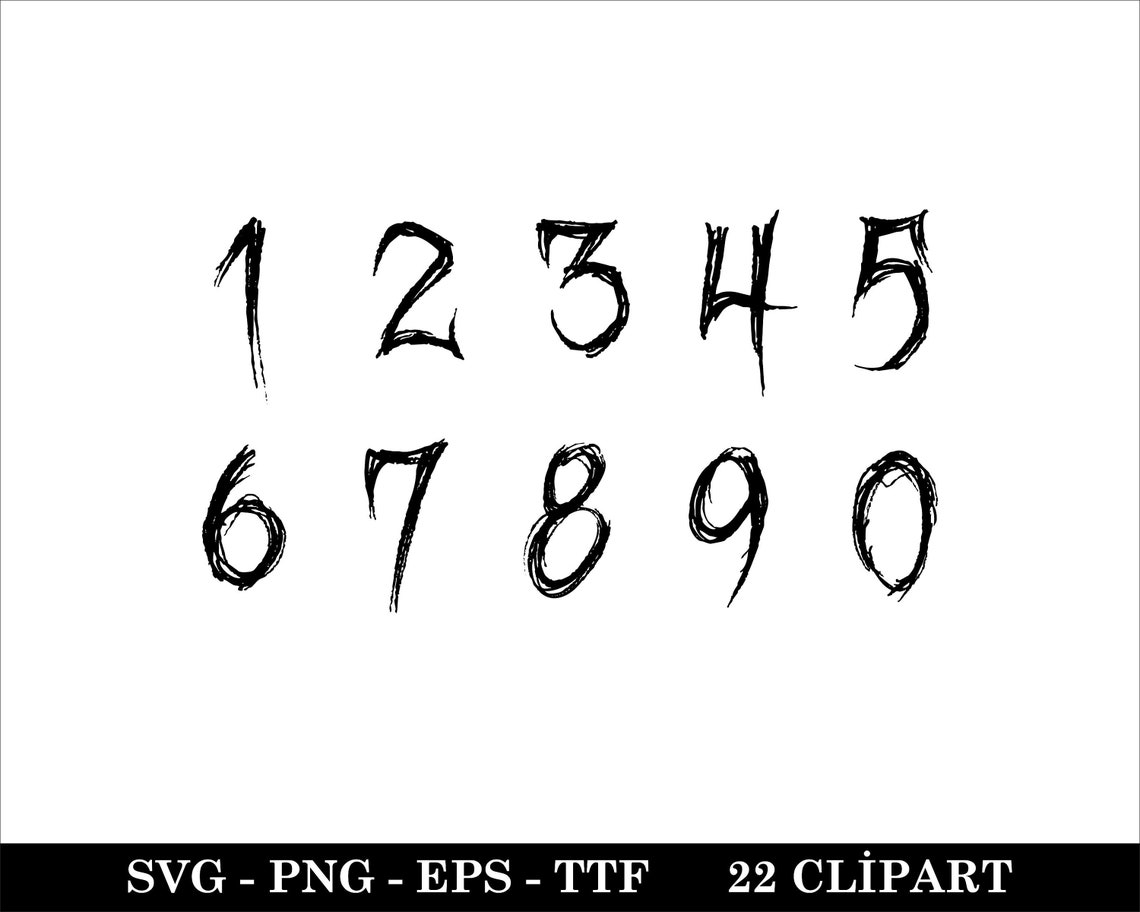 Halloween Font and Numbers Svg Png Scary and Spooky Font Halloween ...