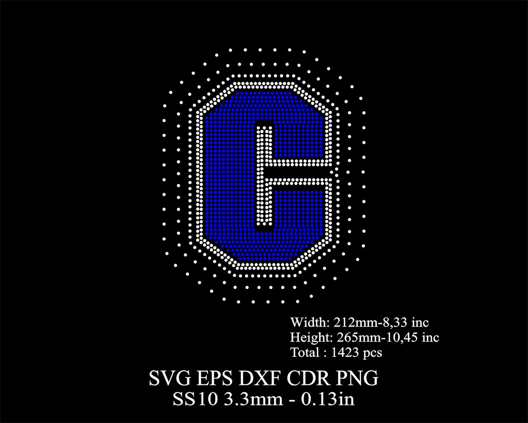 Rhinestone Letters Template SS10 Rhinestone Big C Letters Template ...